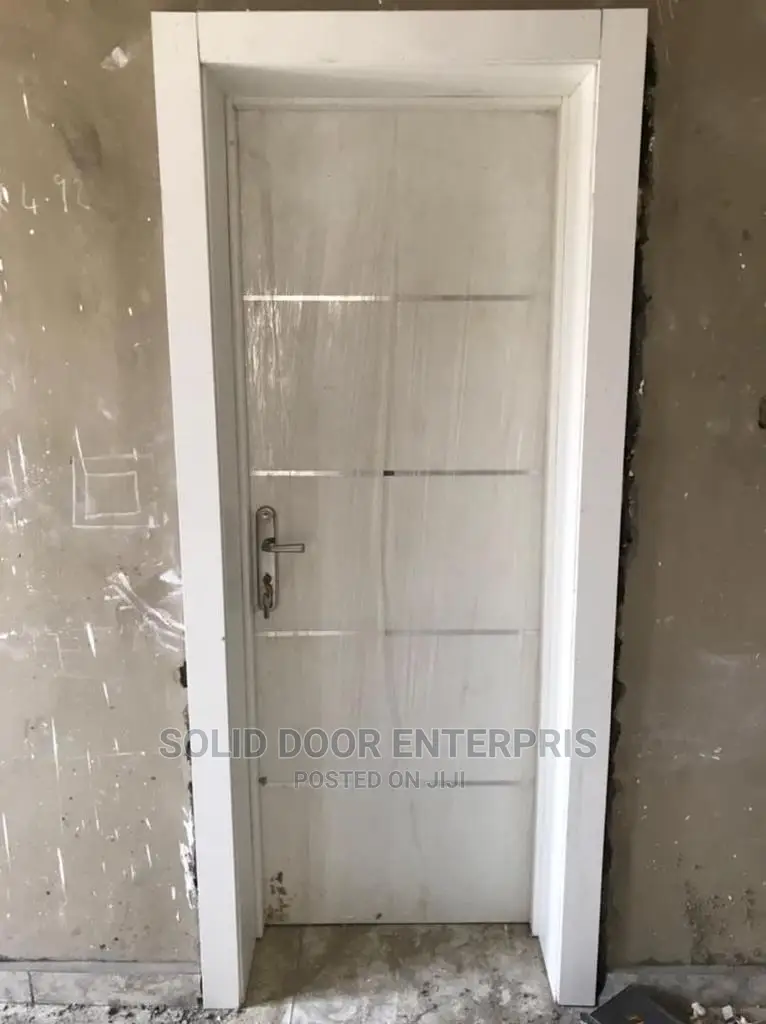 White HDF Door With Chrome Design for Sale in Mushin - Doors, Solid ...