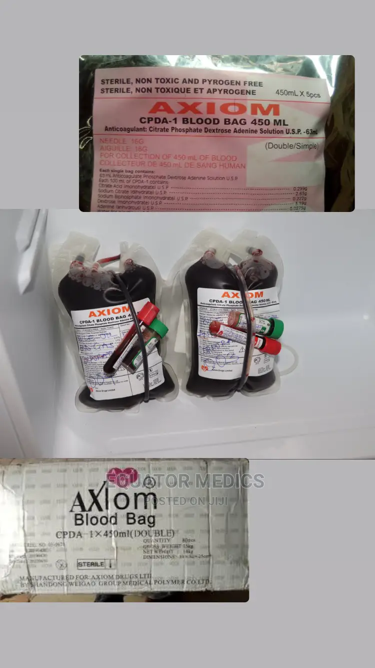 Blood Bag X 450ml X 1pc Double Axiom in Ikeja - Medical Equipment ...