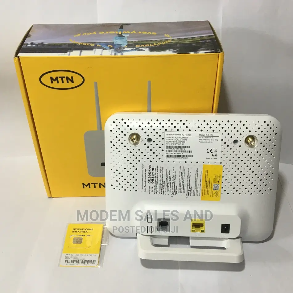 MTN Cat6 Unlocked 4g Router +50gb Bonus Data +Backup Battery in Ikeja ...