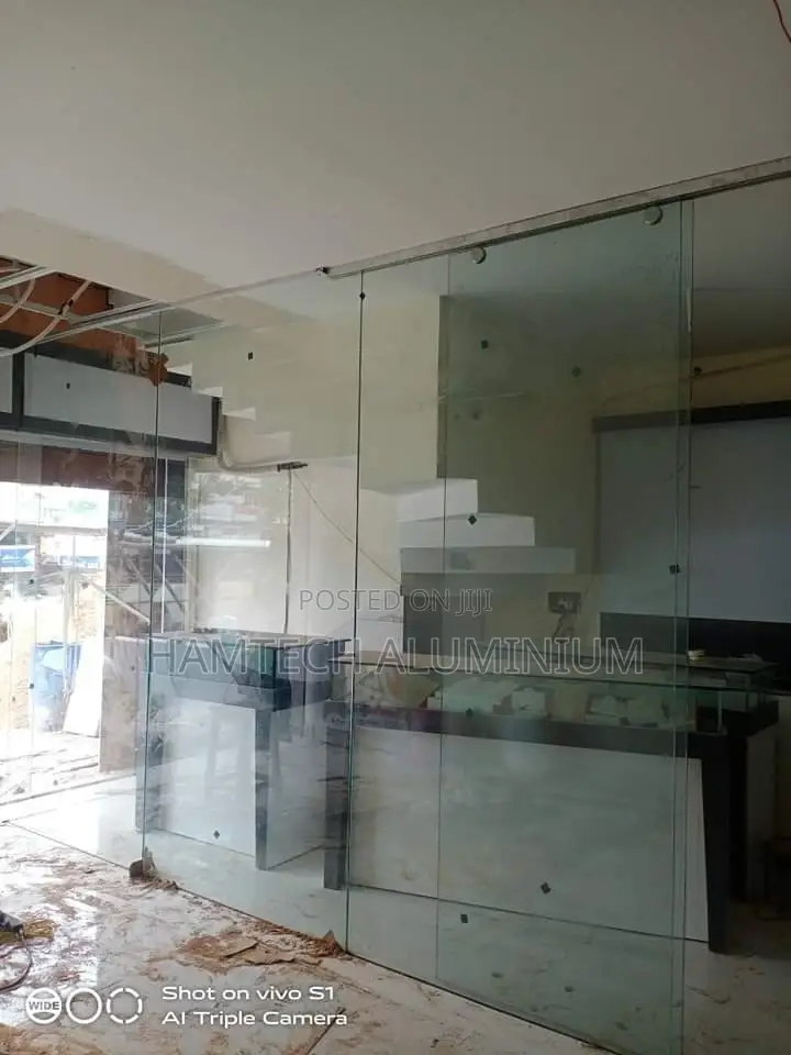 Sliding Frame Less Glass Door for sale - Hamtech Aluminium Products Ltd ...