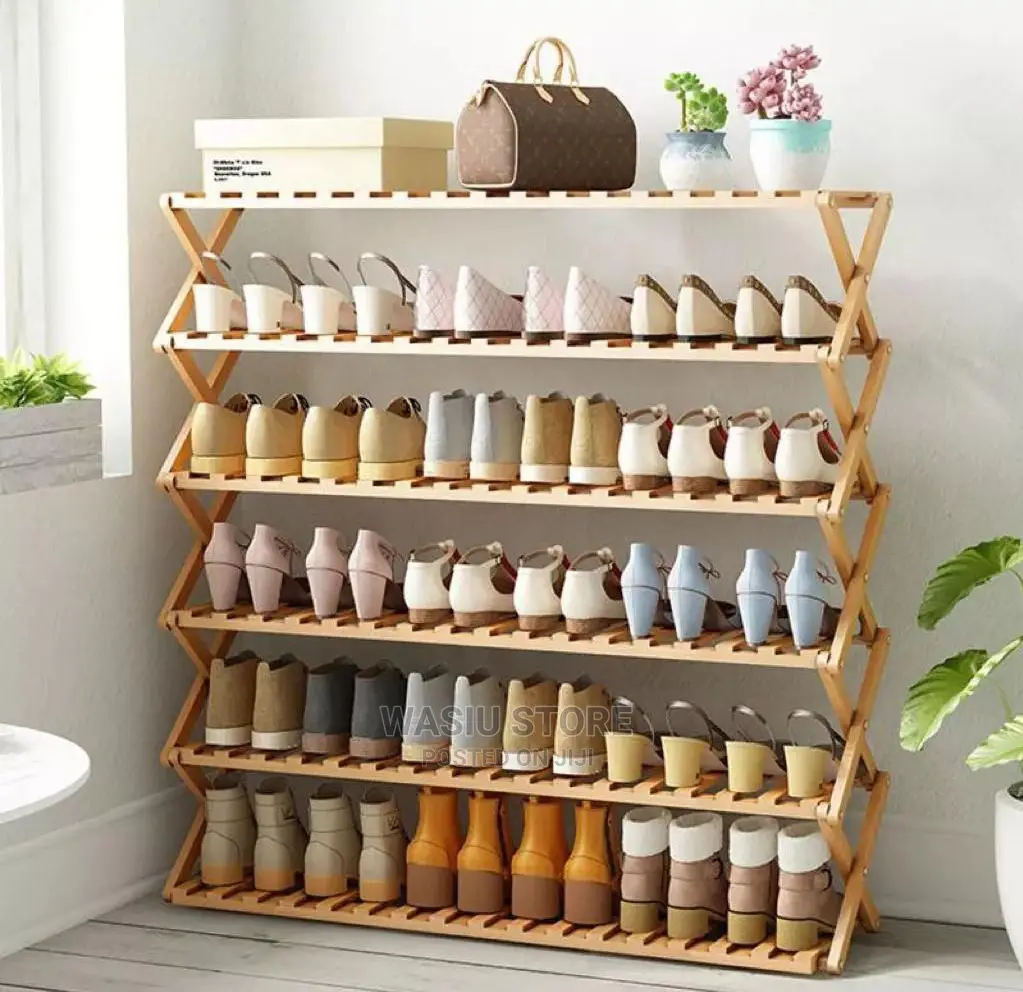 Wooden/Bamboo Shoe Rack in Lagos Island (Eko) - Storage & Organization ...