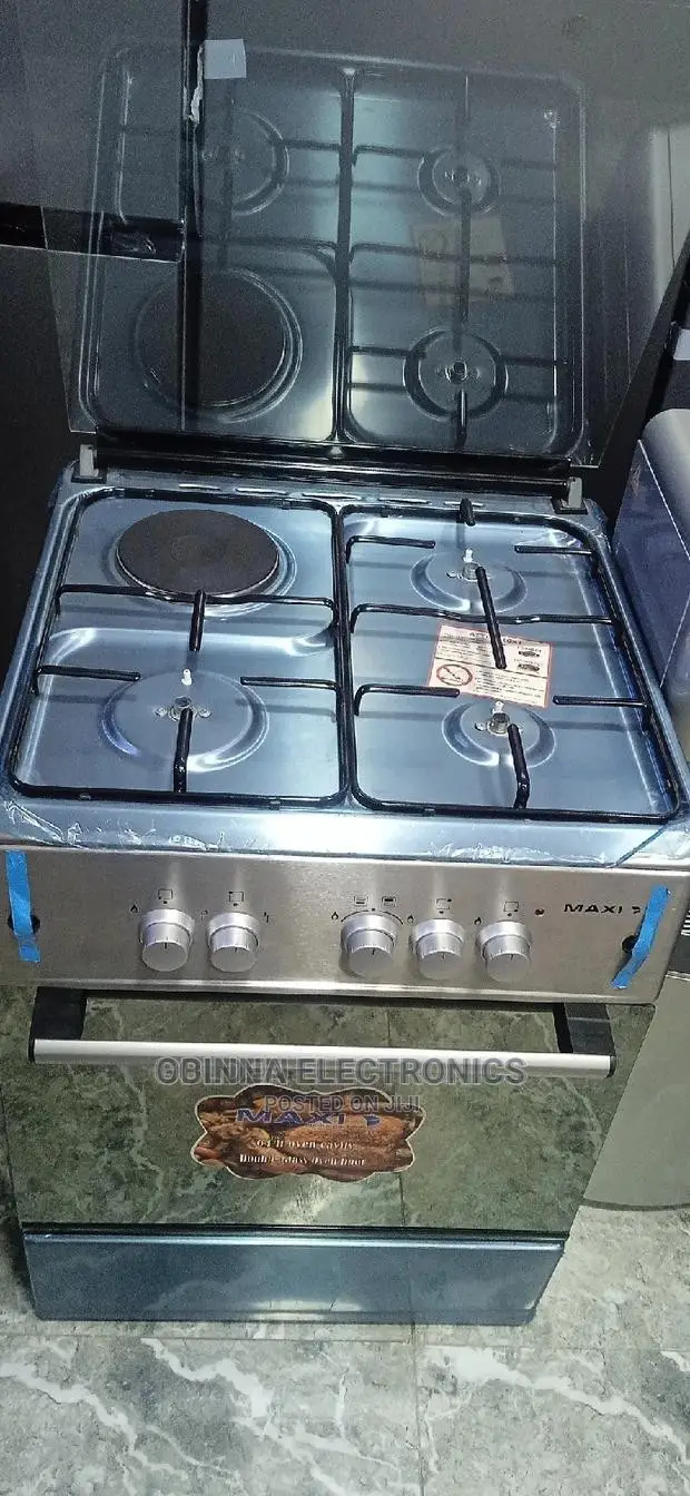 Brand New MAXI(3+1)50by50)Standing Gas Cooker,Silver,Oven, in Ojo ...