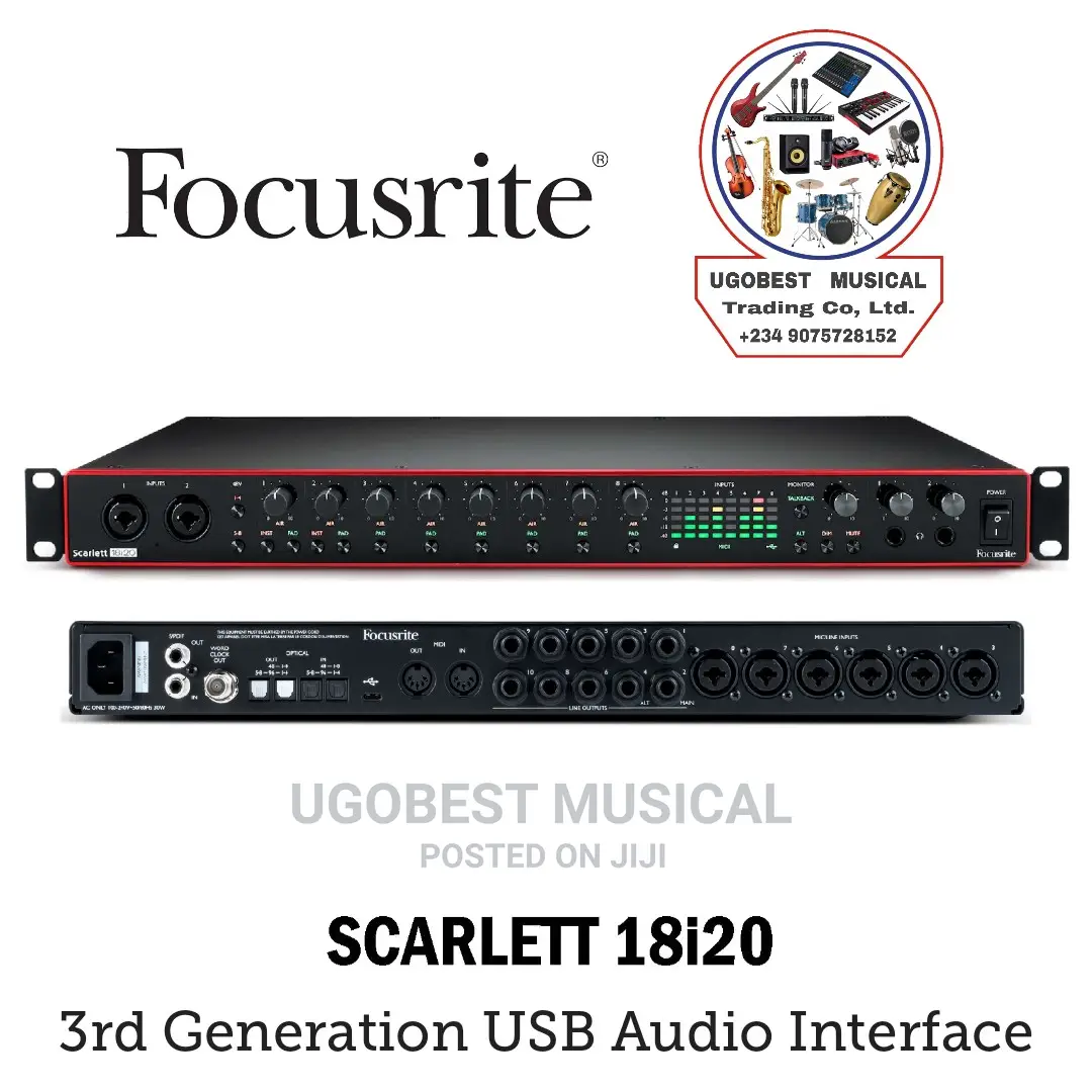 Focusrite Scarlett 18i20 3rd Gen Usb Audio Interface in Mushin - Audio ...