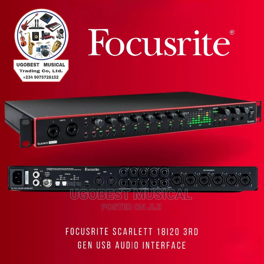 Focusrite Scarlett 18i20 3rd Gen Usb Audio Interface in Mushin - Audio & Music Equipment ...