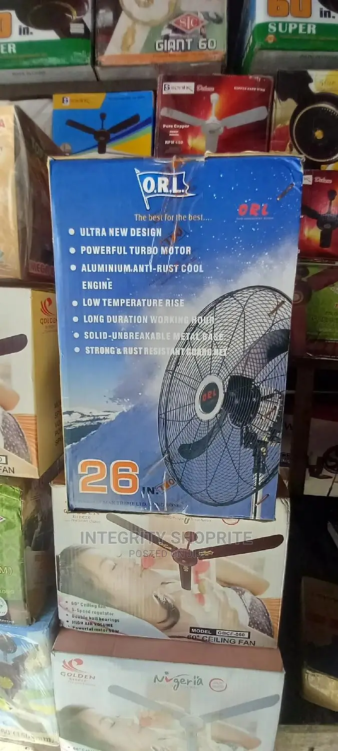 Orl 26 Inch Industrial STANDING Fan - 2BLADE - BLACK in Lagos Island ...