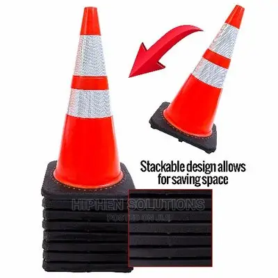 28" Orange Safety Traffic PVC Cones With Two Reflective Collars - Set in Abuja (FCT ...