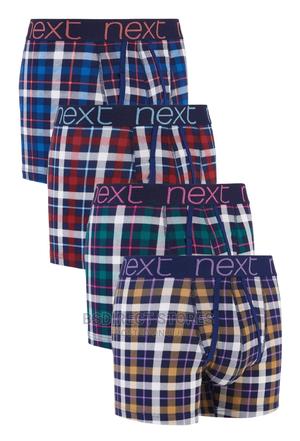 NEXT a-Front Bright Check Luxury Cotton Boxers Pack of Four in Utako ...
