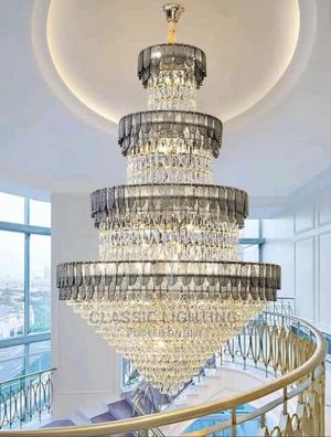 Modern Luxury Crystal Chandelier Double-Storey Duplex Light in Ojo ...