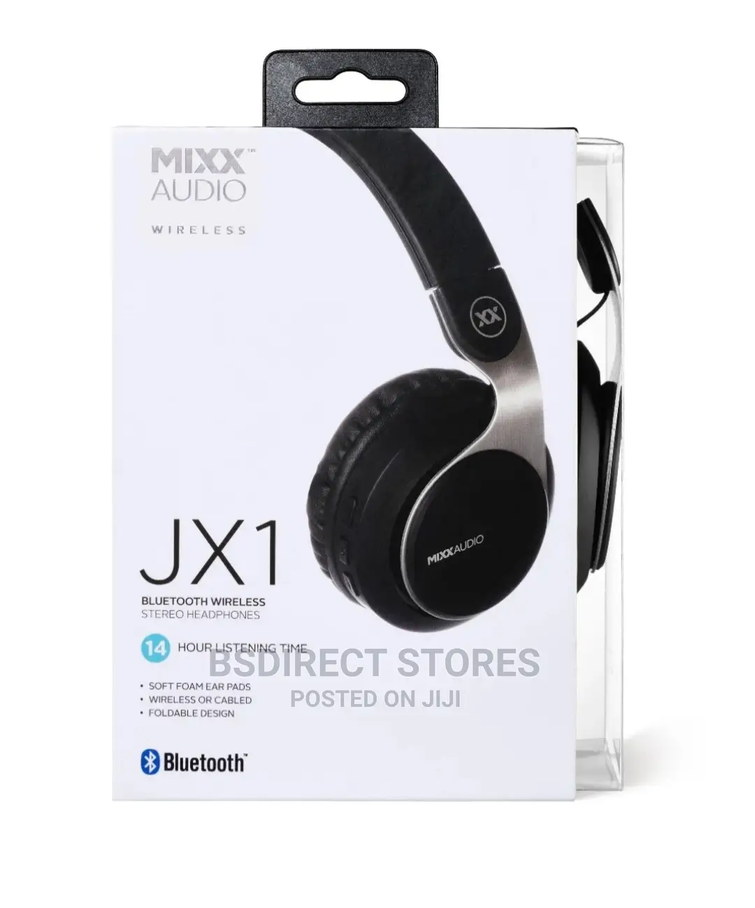 Mixx JX1 BLACK Bluetooth Wireless/Wired Headphones-14hrs for sale ...
