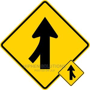 Warning Merge Sign For Road in Gudu - Safety Equipment & Protective ...