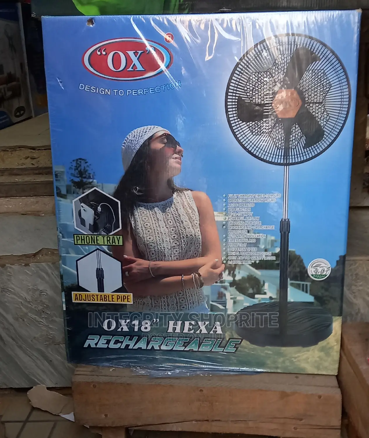 Ox Hexa Rechargeable Standing 18" Fan in Lagos Island (Eko) - Home ...