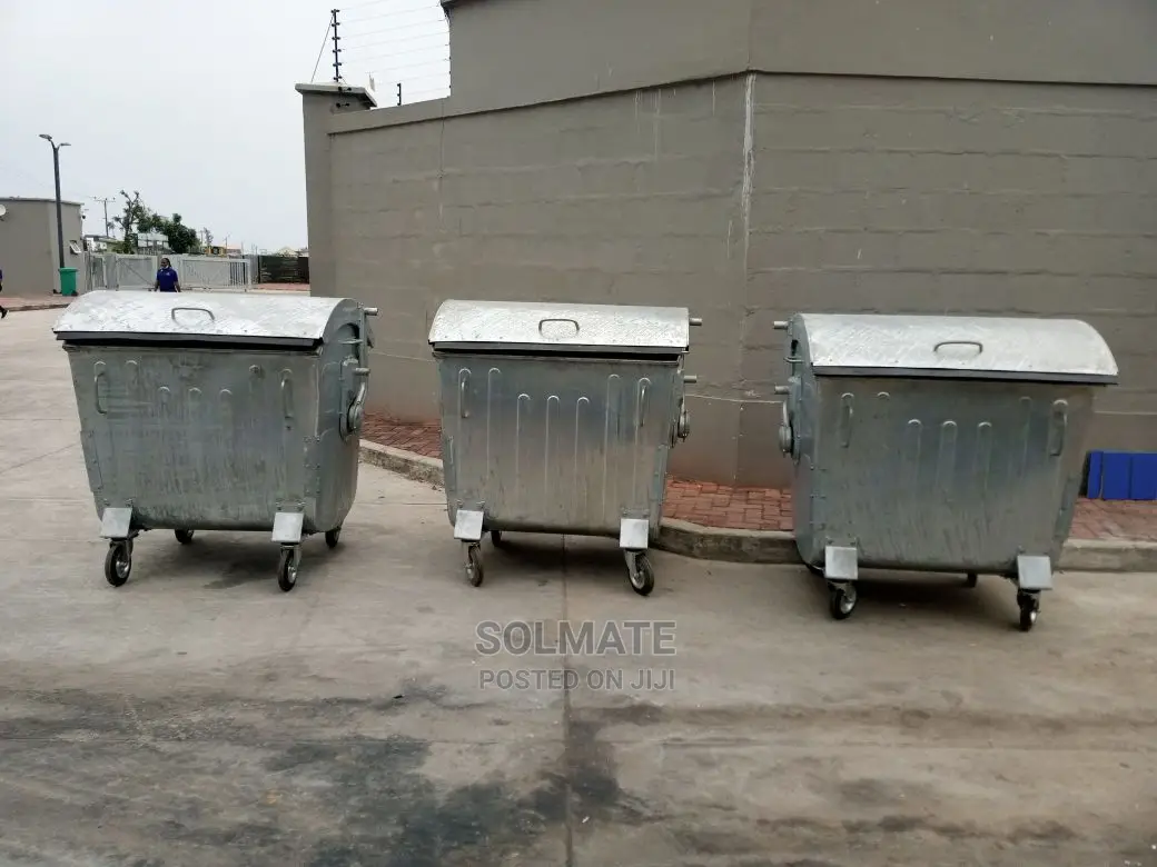 1100 Litre Galvanized Metal Waste Container With Dome Lid in Ajah ...