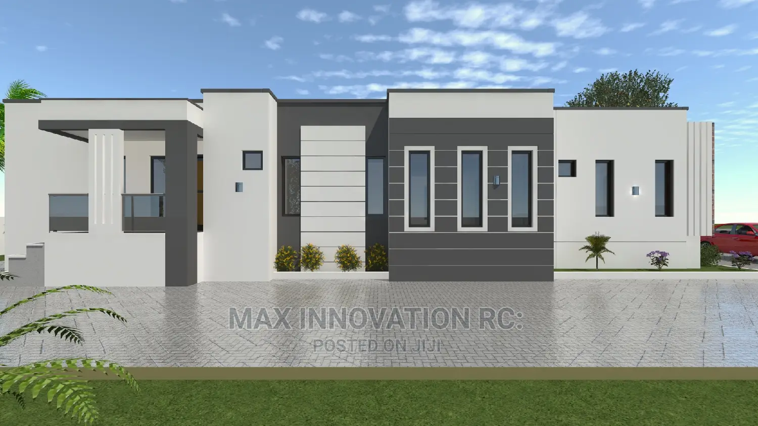 Contemporary 4 Bedroom Bungalow Design,Hiddenroof /Roofless in Benin ...