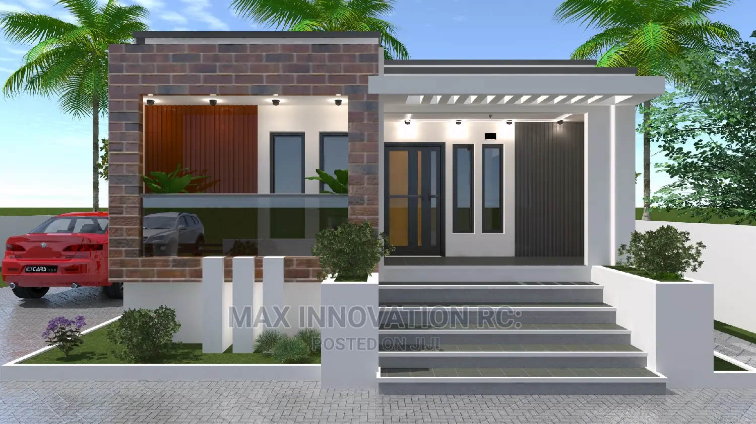 Contemporary 4 Bedroom Bungalow Design,Hiddenroof /Roofless in Benin ...