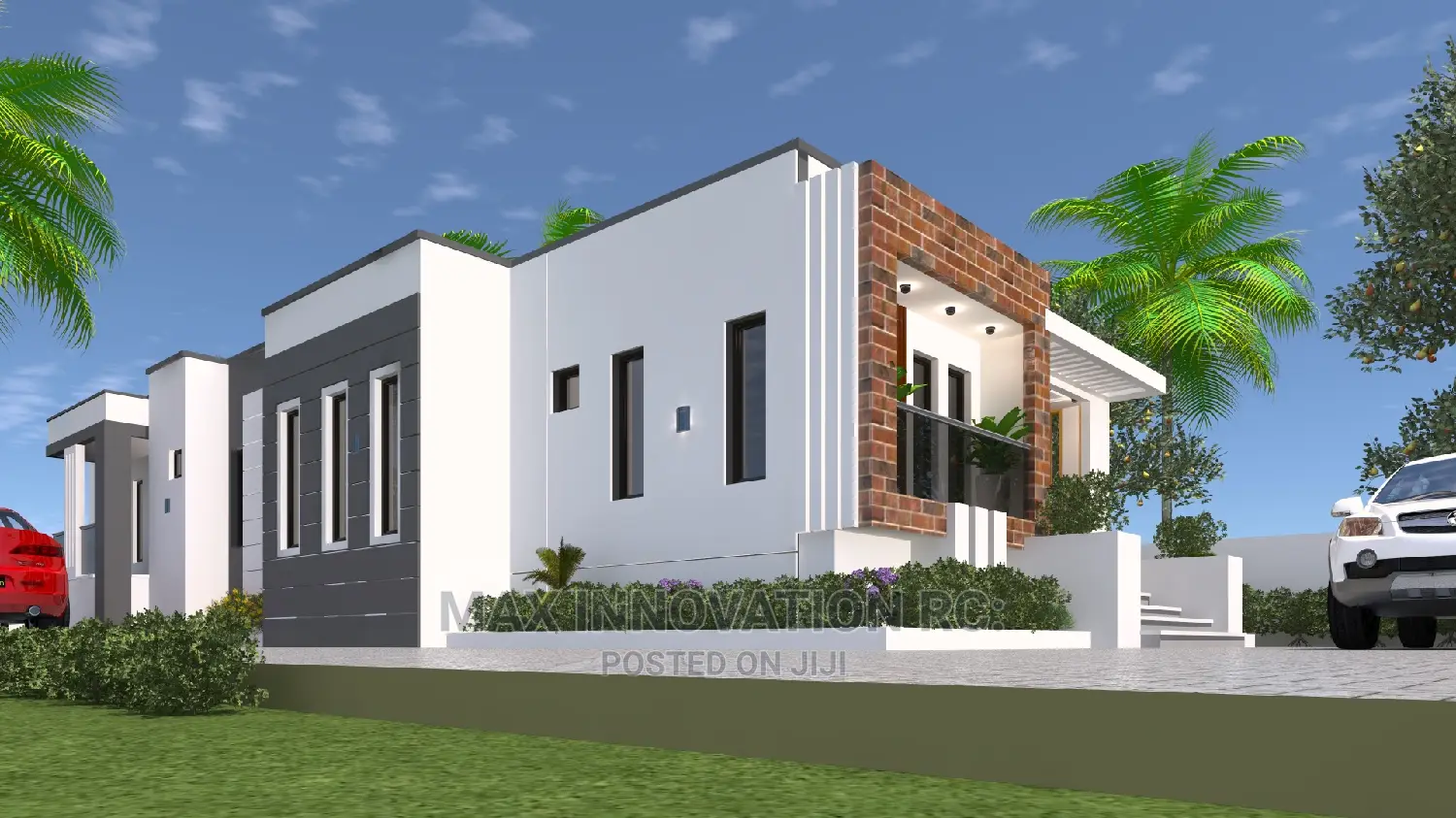 Contemporary 4 Bedroom Bungalow Design,Hiddenroof /Roofless in Benin ...