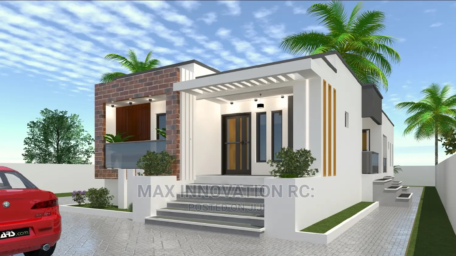 Contemporary 4 Bedroom Bungalow Design,Hiddenroof /Roofless in Benin ...