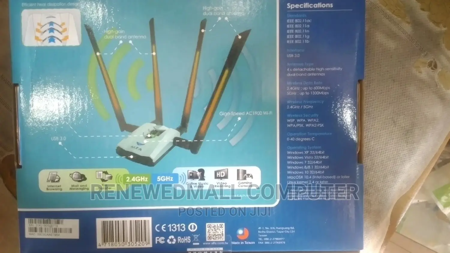 Alfa Network Wifi Adapter Ac1900 Alfa Awus1900 | 802.11ac, in Ikeja ... Alfa Network Wifi Adapter Ac1900 Alfa Awus1900 | 802.11ac, in Ikeja ...