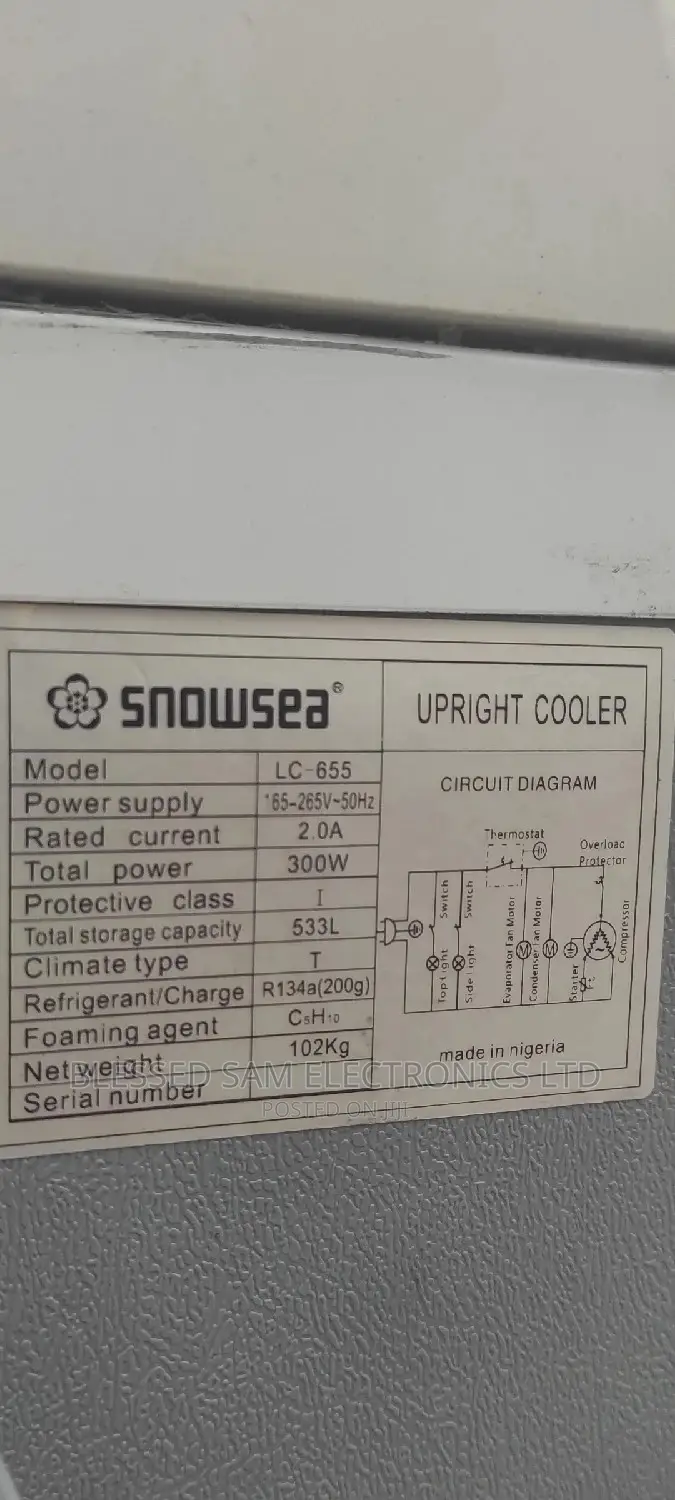 Snowsea 533L Double Door Chiller 4 Step Display Glass Door in Ojo ...