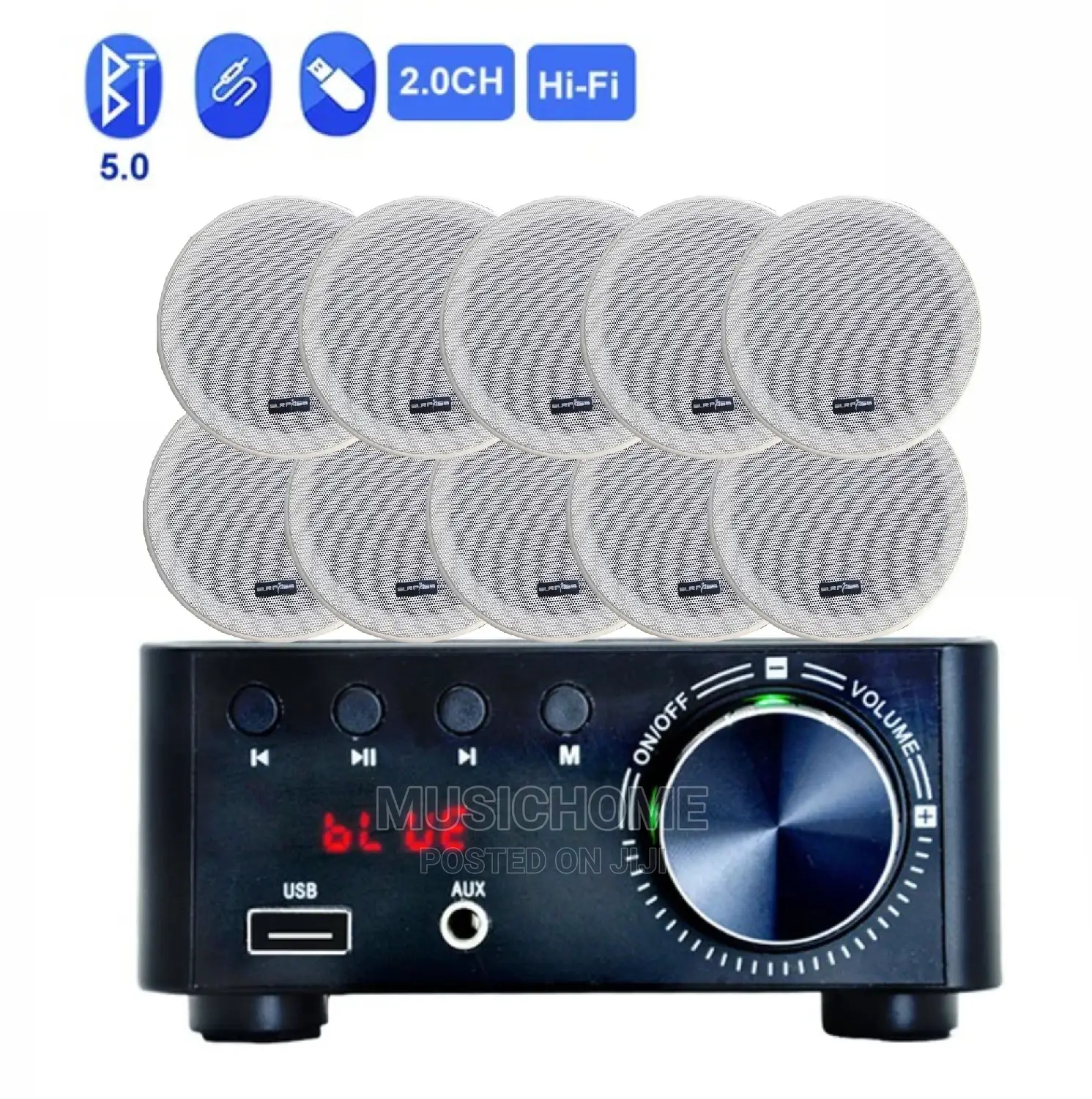 Digital Bluetooth Amp With 10pcs of in-Ceiling Speaker for sale ...