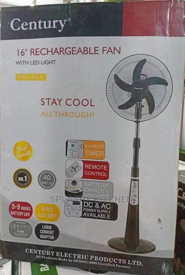 Original Century 16" Rechargeable Standing Fan in Lagos Island (Eko ...