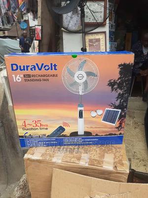 Duravolt 16 Inches Rechargeable Fan With Solar Panel in Ikeja - Home ...