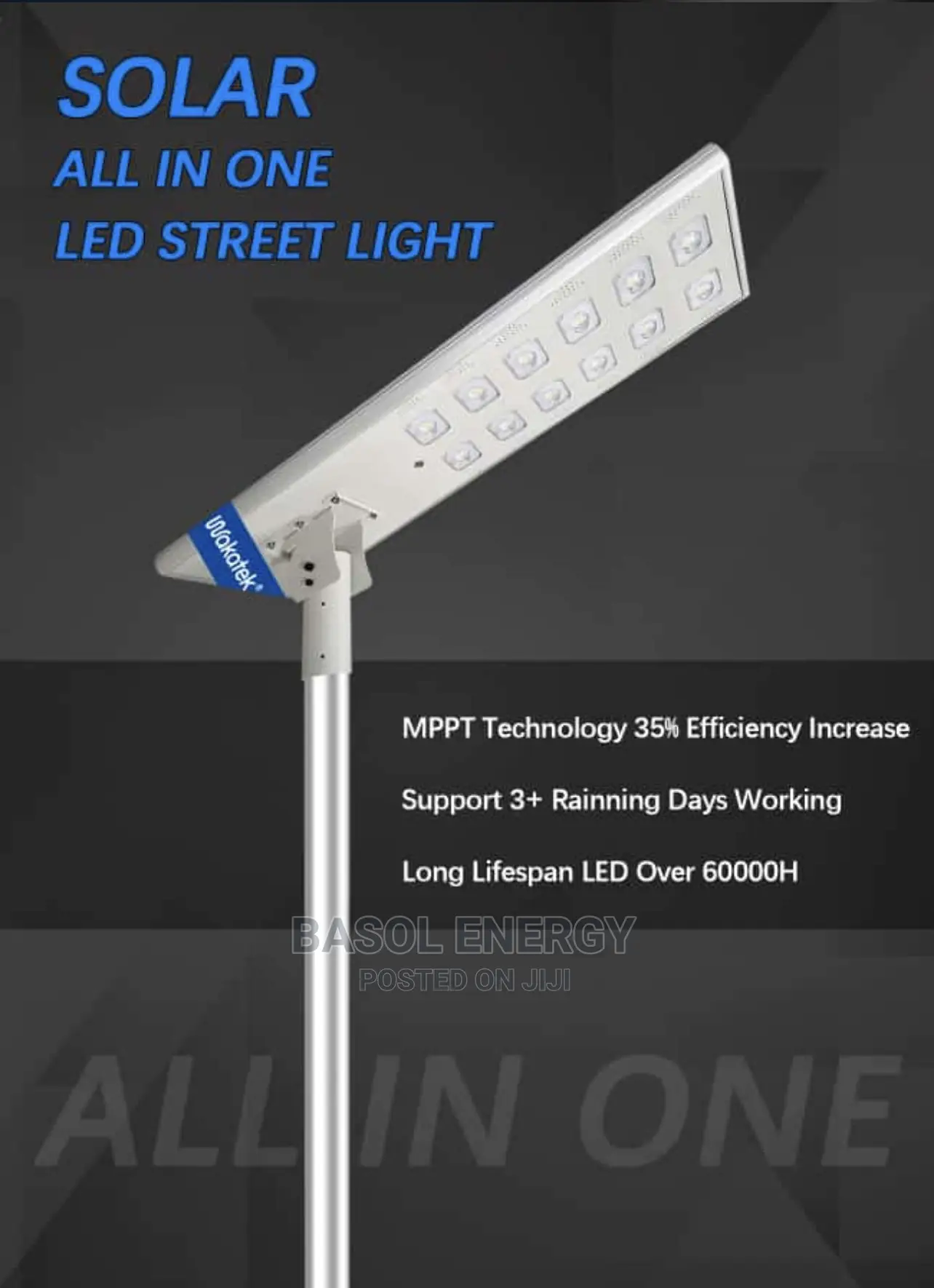 100w Wakatek Solar Street Light With Free Delivery To Your Locations ...