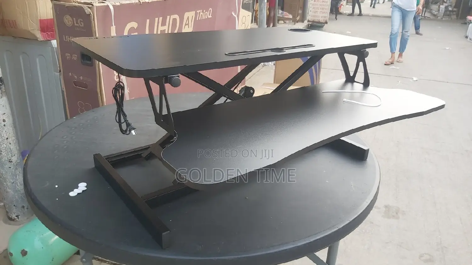 Sit and Stand Work Adjustable Converter Table Usb Charging Port in Wuse ...