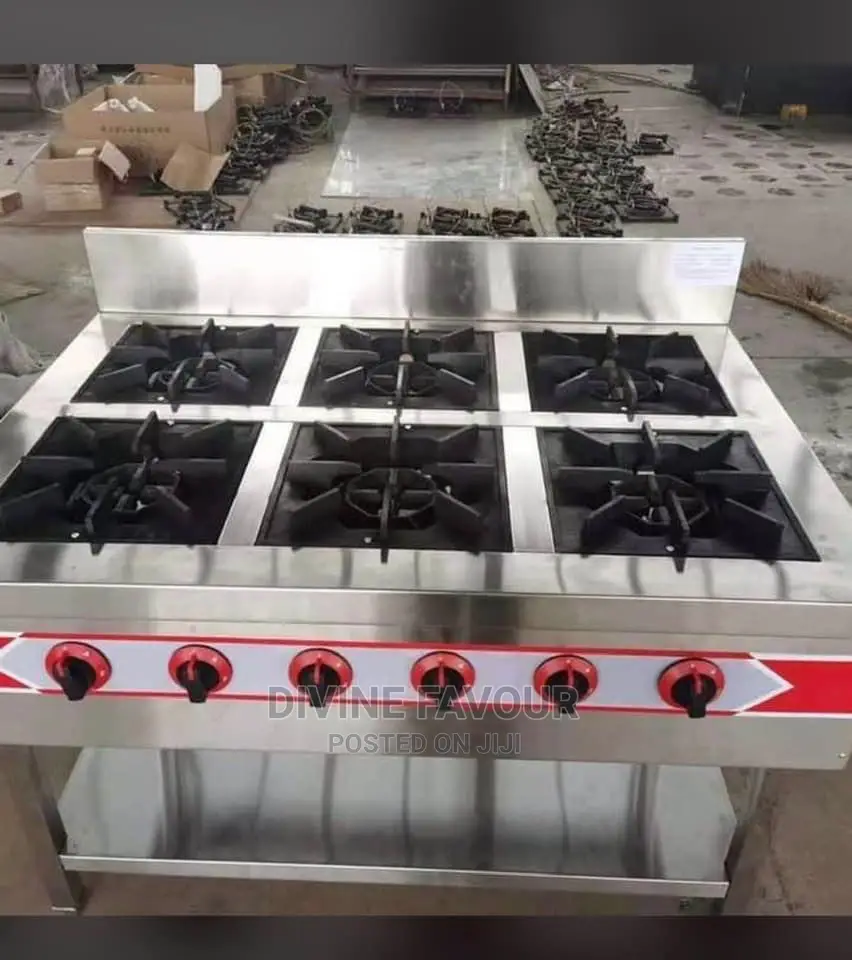 Commercial 6 Burner Gas Cooker With Under Shelf in Lekki - Restaurant ...