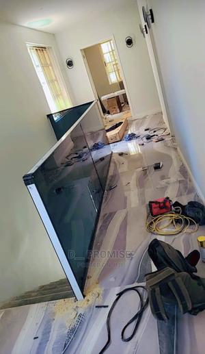 Frameless Black Glass Handrails in Ajah - Building Materials & Supplies ...