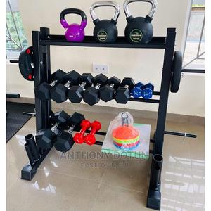 3 Tier Dumbbell Rack Home Gym,Bar Rack All in One Rack in Surulere ...