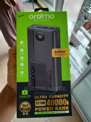 Oraimo 40000mah Power Bank 400 22.5W PD Ultra-High Capacity in Ikeja ...
