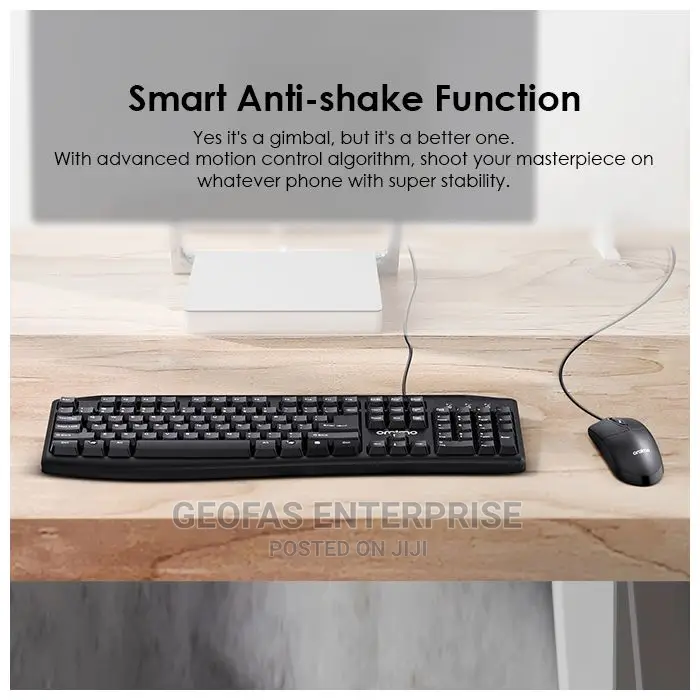 Oraimo Smartoffice Easy Typing Wired Keyboard Mouse Combo In Lekki