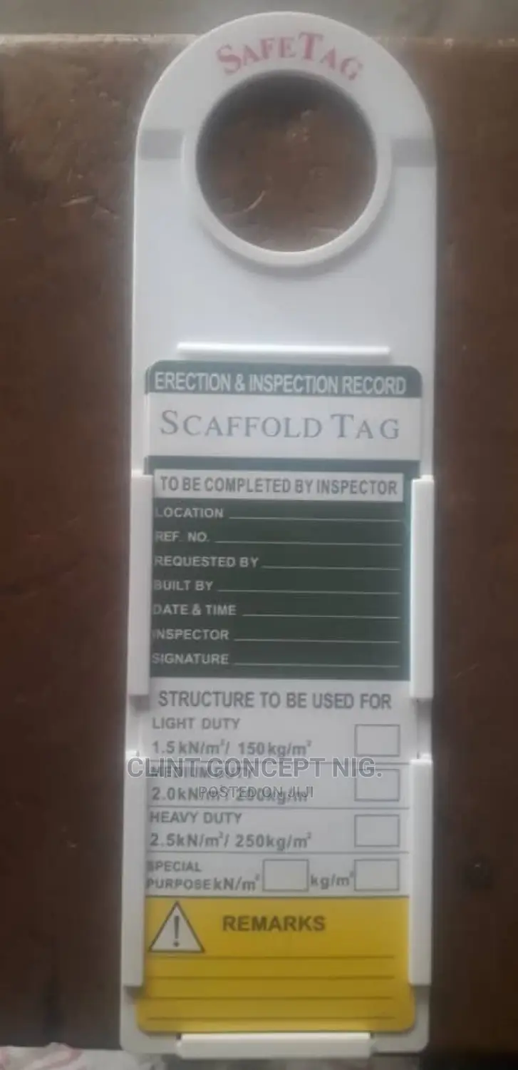 Safety Scaffolding Tag in Lagos Island (Eko) - Safety Equipment ...