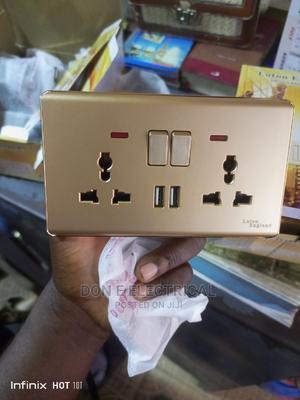 13amps Double Socket With USB Gold Color Luton England in Lagos Island ...
