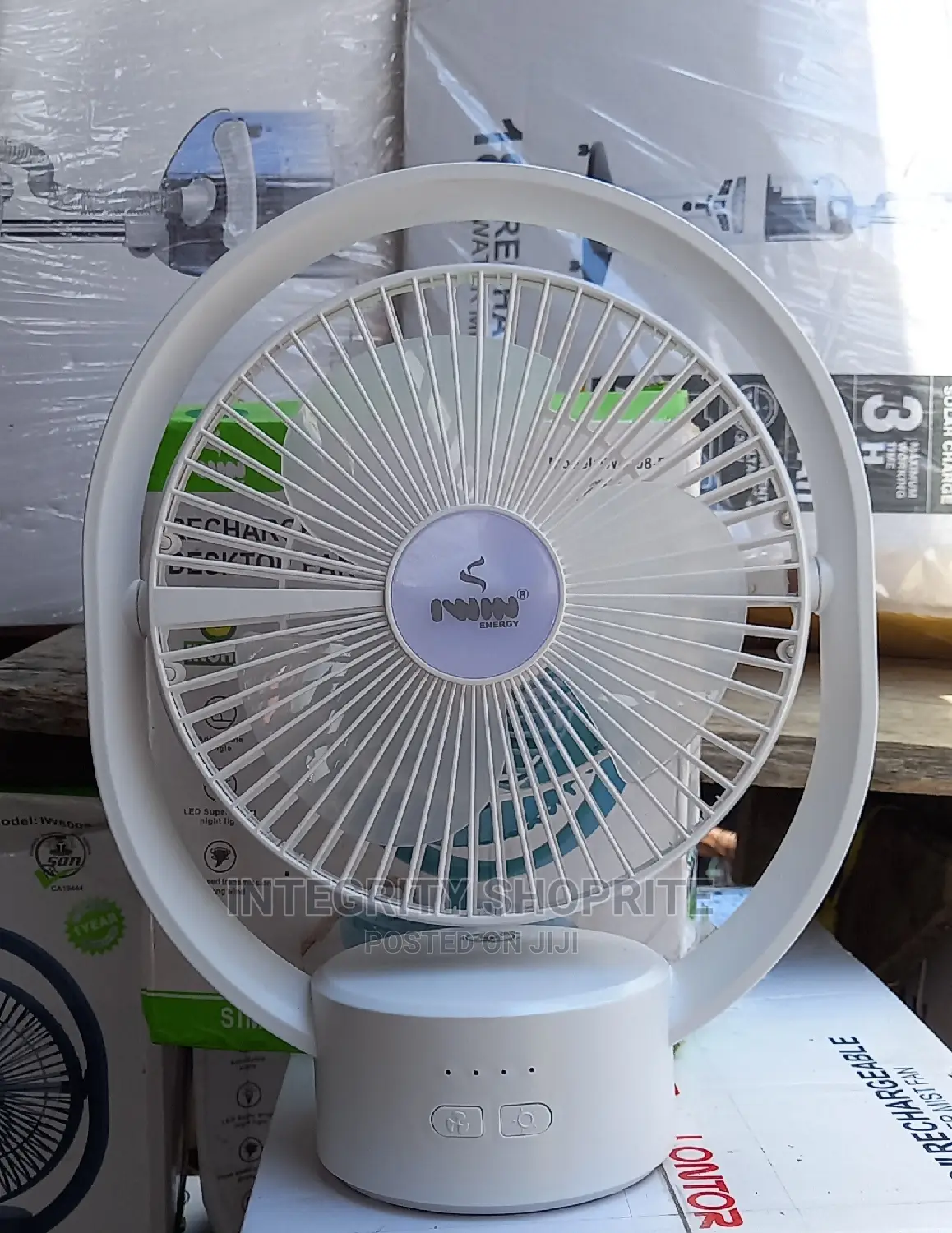 Iwin 8" Energy Rechargeable Table Fan + Led Light - 3000mah in Lagos ...