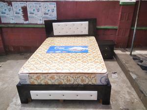 Quality HDF Wooden 4 and Half by 6 Bed Frame and a Bedside in Ajah ...