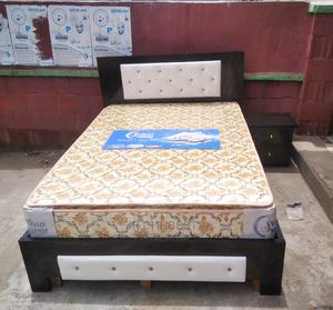 Quality HDF Wooden 4 by 6 Bed Frame With a Bed Side - 6 by 6 in Lagos ...