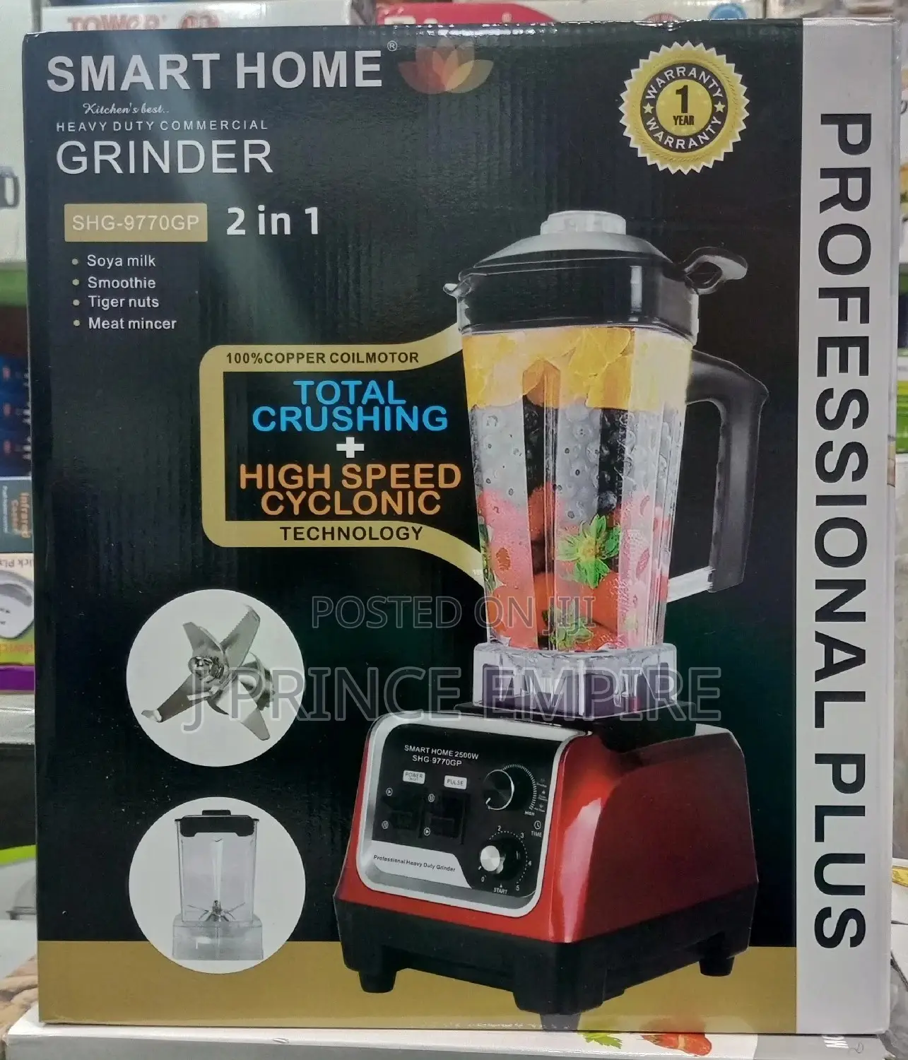 Smart Home 2500W Commercial Blender Grinder 2 in 1 Plus for sale - J ...