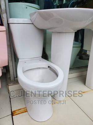 Quality Golden Diamond Top Flush WC and Wash Hand Basin. in Lekki ...