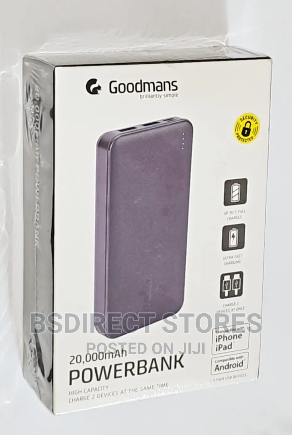 Goodmans High Capacity Ultra Fast Power Bank 20000mah BLACK in Utako ...