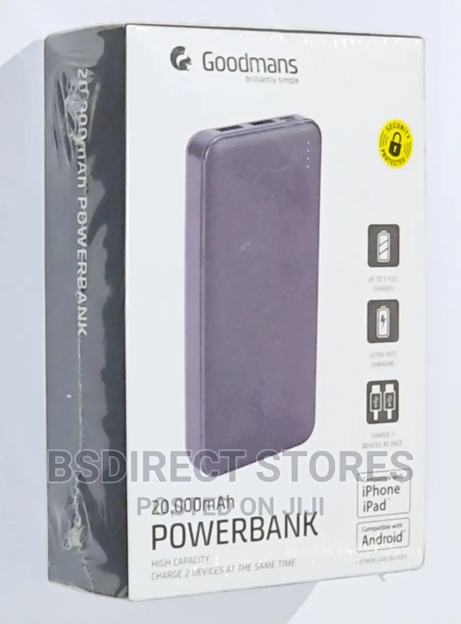 Goodmans High Capacity Ultra Fast Power Bank 20000mah BLACK in Utako ...