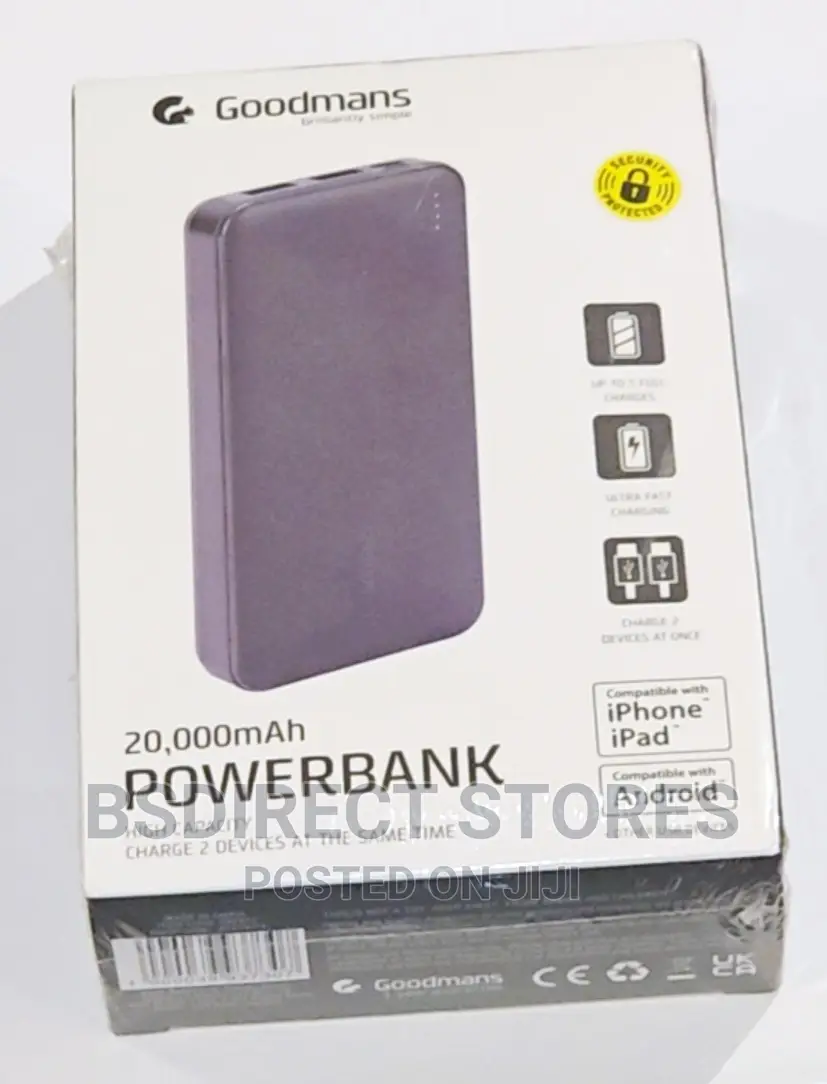 Goodmans High Capacity Ultra Fast Power Bank 20000mah BLACK in Utako ...