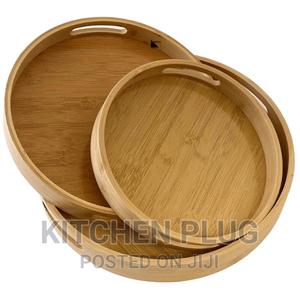 Round Food Tray – Natural Bamboo Food Tray/Fruit Tray – 3 in Lagos ...