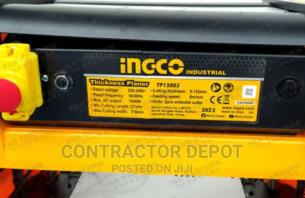 Ingco Thickness Planer 1500W Tp15003 Inptcd High Quality for sale ...