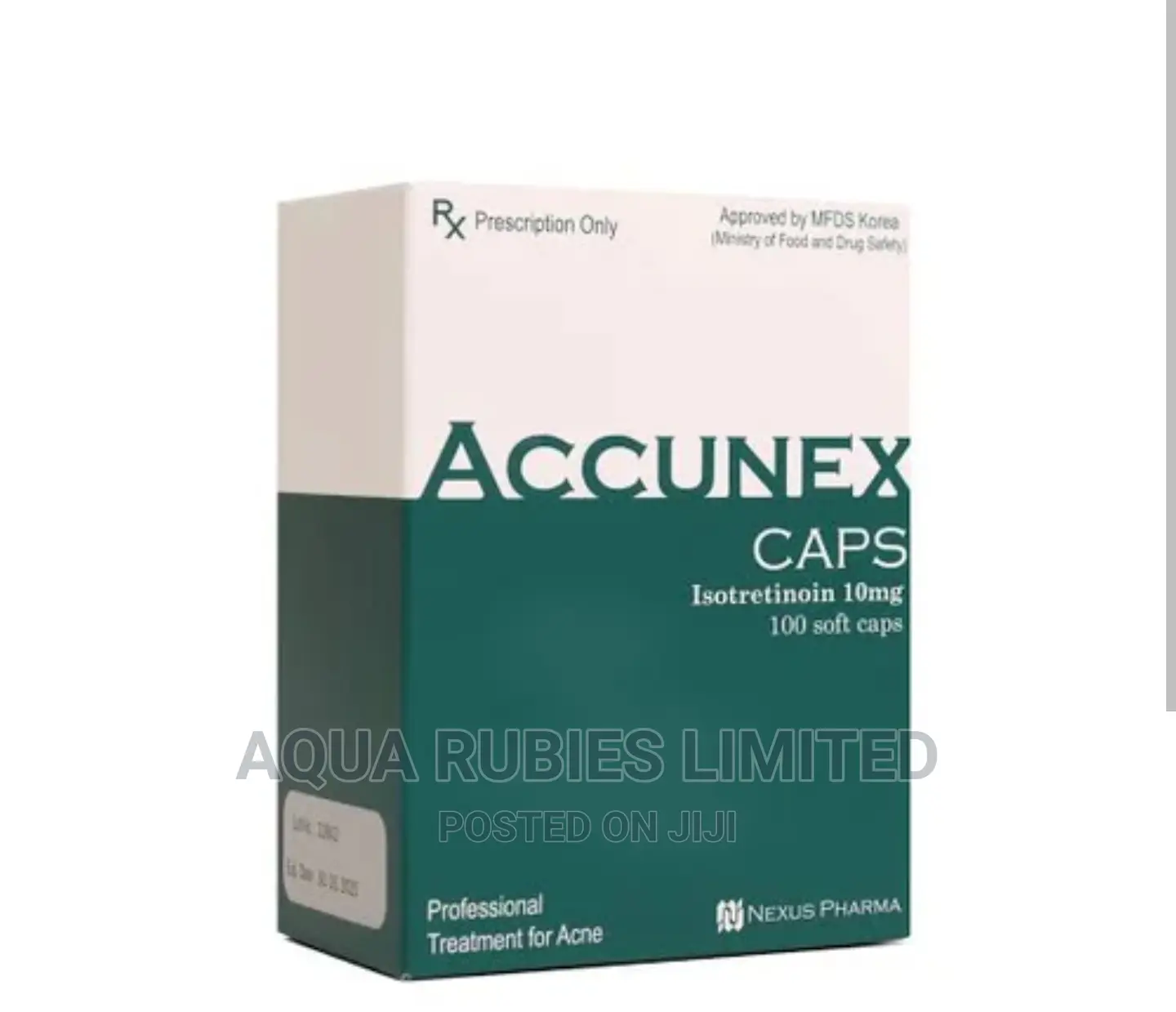 Accunex Acne Treatment Caps in Ikeja - Vitamins & Supplements, Aqua ...