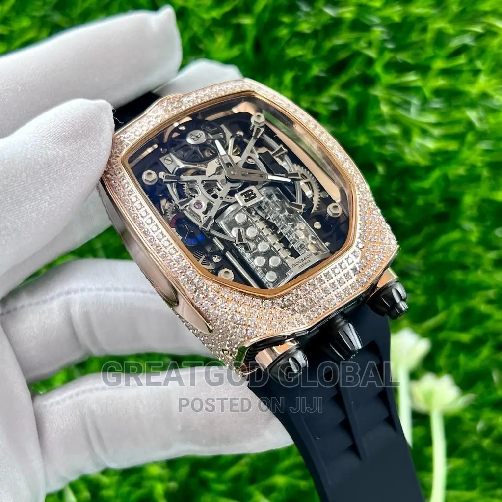 Jacob Co. Bugatti Chiron Tourbillon Baguette White Diamond in Lagos ...