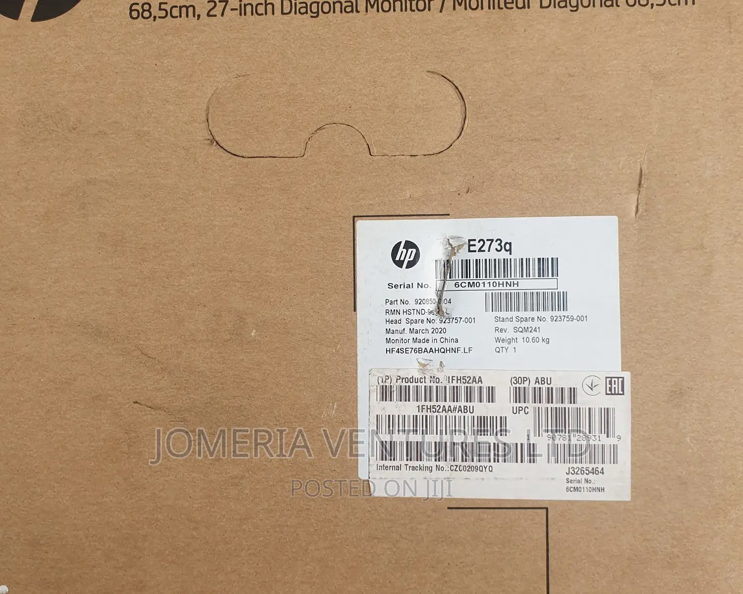 Hp Elite Display E273q Led-Lit Monitor Black for sale - Jomeria ...