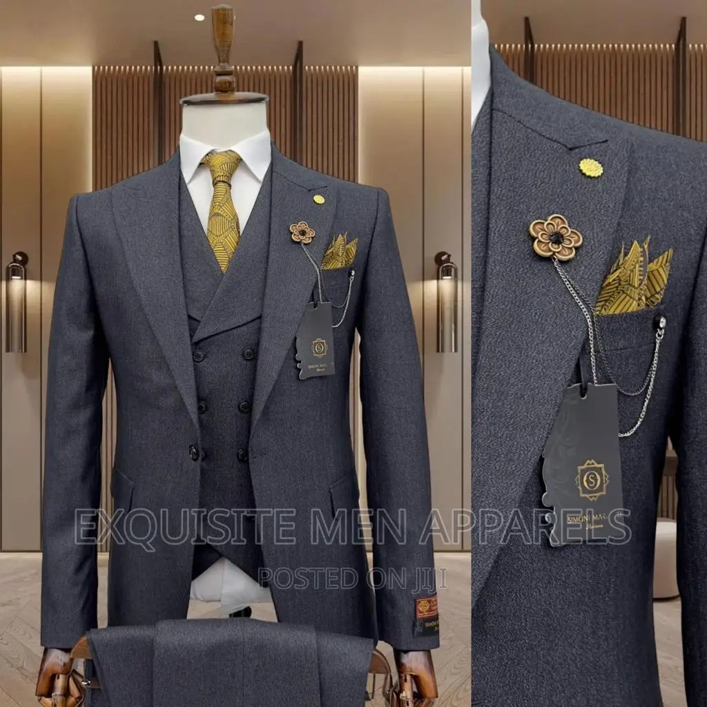 Italian Style Simoni Marioti Formal Bespoke 3pcs Men's Suit in Lagos ...