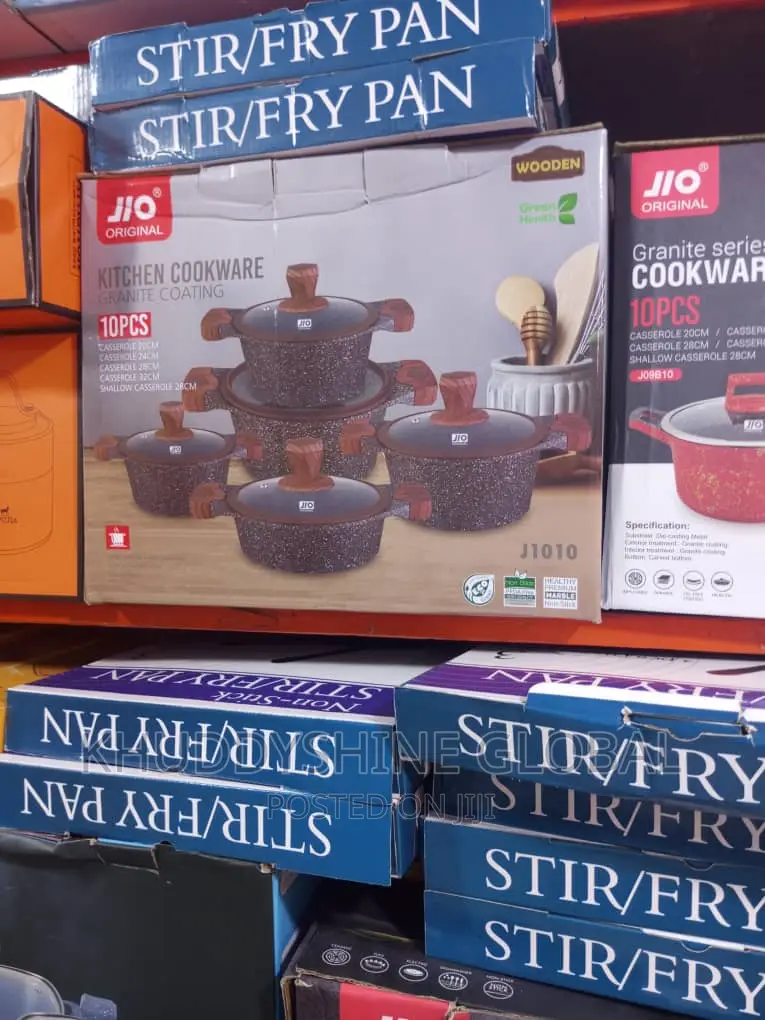 JIO Granite Series Cookware 10pcs Set Granite Coating in Lagos Island ...