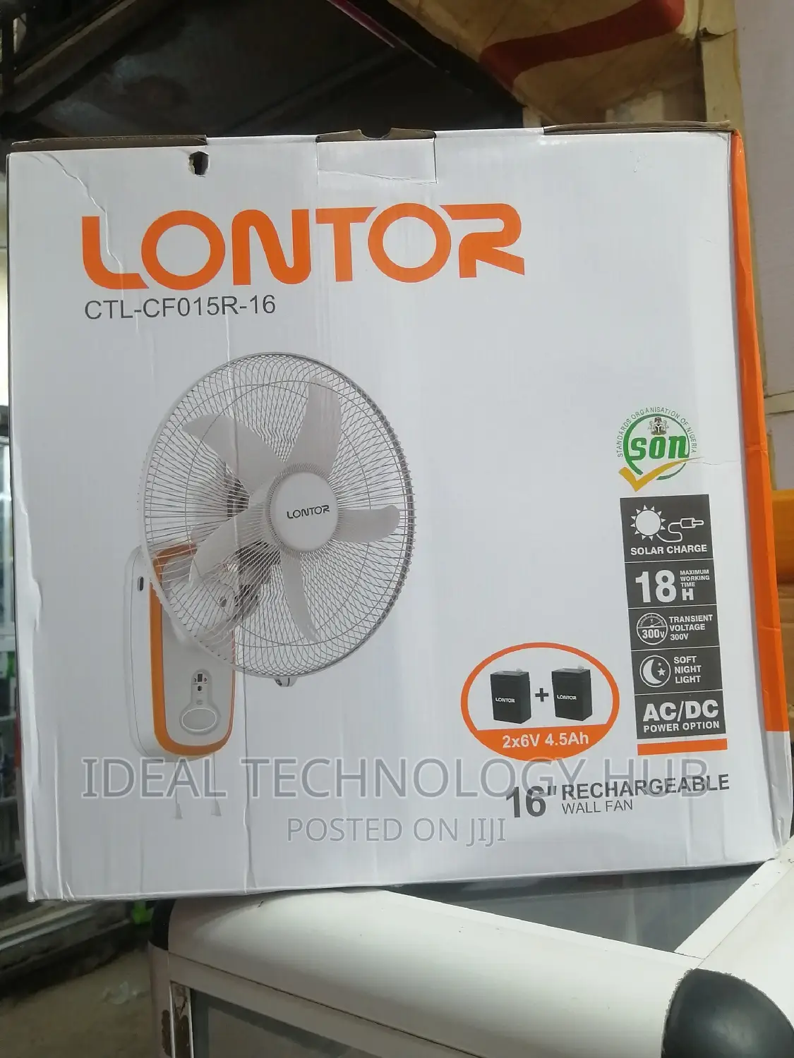 Lonton CTL - CF015R - 16 Inch Rechargeable Wall Fan in Ikeja - Home ...